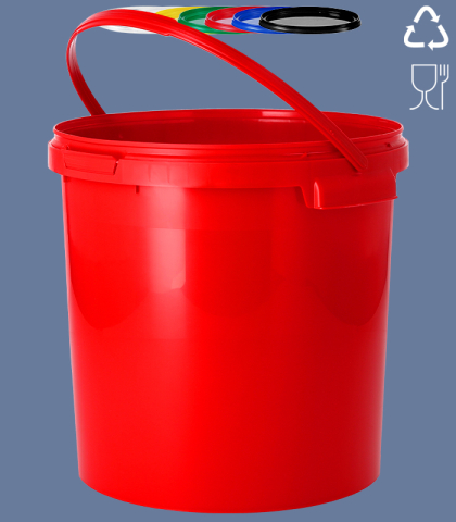 RUND-EIMER 20 L / ROT | Bikapack - eimerundbecherprofi