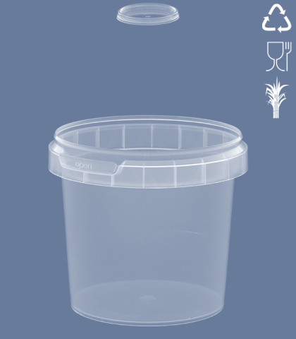 RUND-BECHER 365 ML / NatureBased 50+ / Ø 98 mm / TRANSP. | Bikapack - eimerundbecherprofi