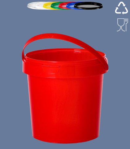 RUND-EIMER 1,2 L / ROT BIS/5 | Bikapack - eimerundbecherprofi